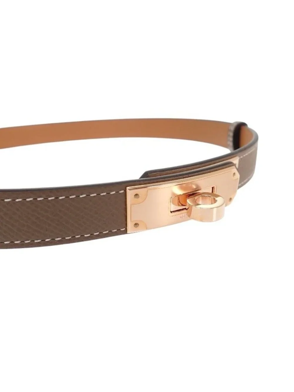 Hermes | Accessories | Hermes Kelly 8 Belt Veau Epsom Beige Etoupe Gold ...